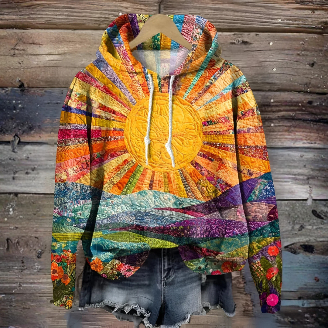 Eliza - Colorful Sunrise Hoodie – Amelia & Hudson (New York)